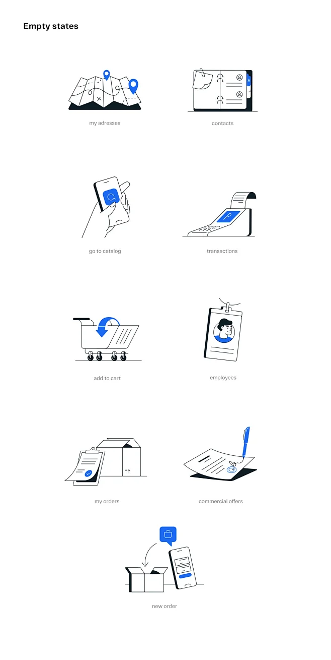 adobe illustrator empty states ui flat ILLUSTRATION mobile app ...