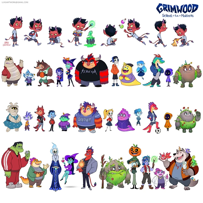 Character Line Ups!, Luigi Lucarelli : Here are 9 pages of all my ...