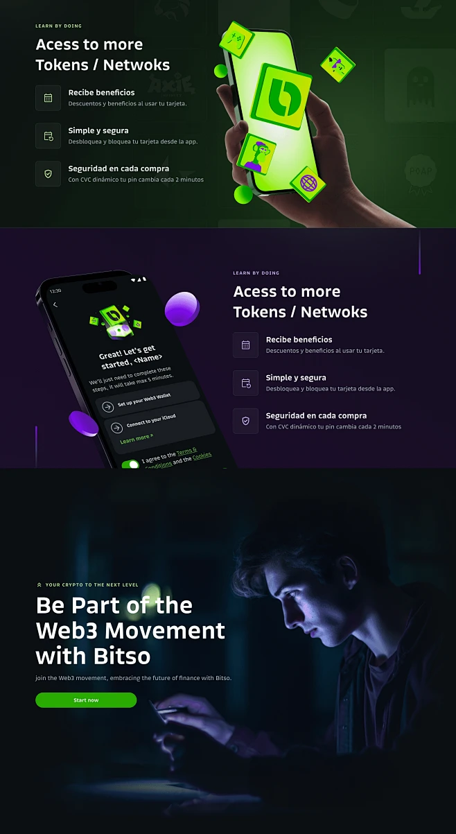 crypto crypto landing page web3 Webdesign UI/UX landing page Website Website Design ux Figma-花瓣网