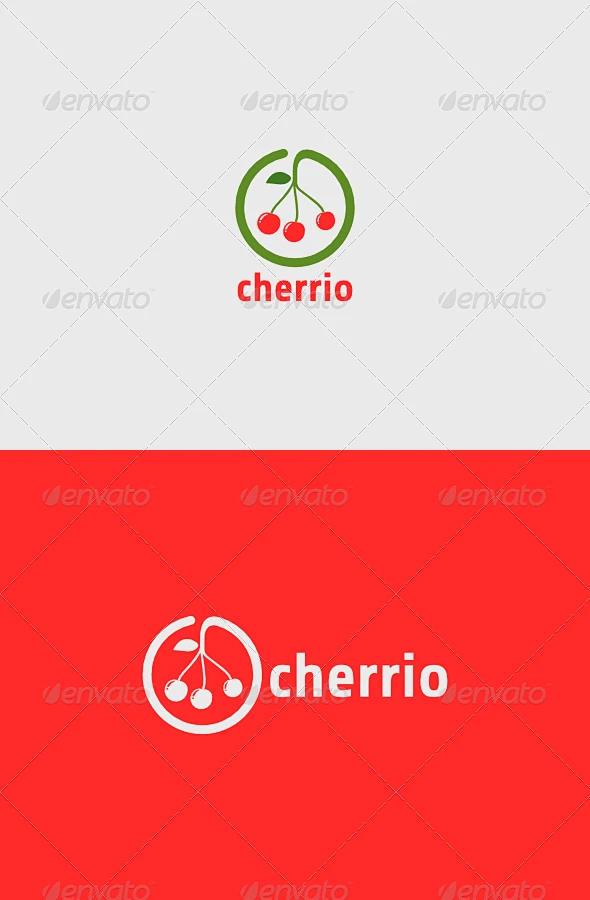 Cherrio标志——食品标志模板Cherrio Logo - Food Logo Templates配件、面包店、蛋糕,樱桃,樱桃,圆,做饭 ...