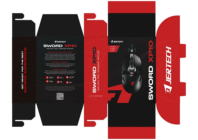 Gaming Mouse Package design-花瓣网