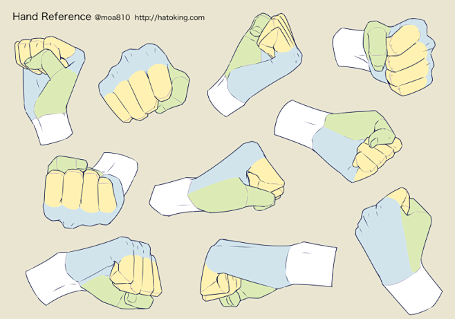 手のイラスト資料集 -Hand Reference | Hato King