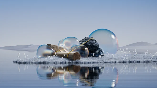 3d render abstract cinema 4d concept environment landscape render ...