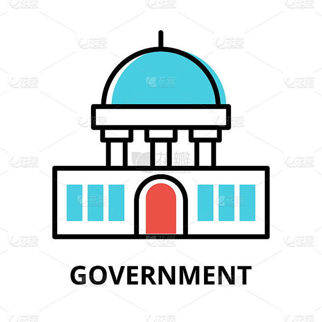 政府图标概念，政治收藏