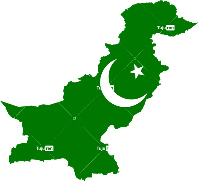 亚洲 边界 国家 巴基斯坦国旗 旗帜 地图 巴基斯坦 巴基斯坦-花瓣网