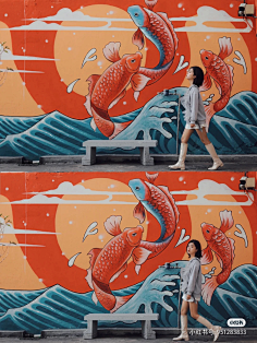 qiang'hui-花瓣网|陪你做生活的设计师 | 创意农庄，一瓦一斗笠|墙绘分享