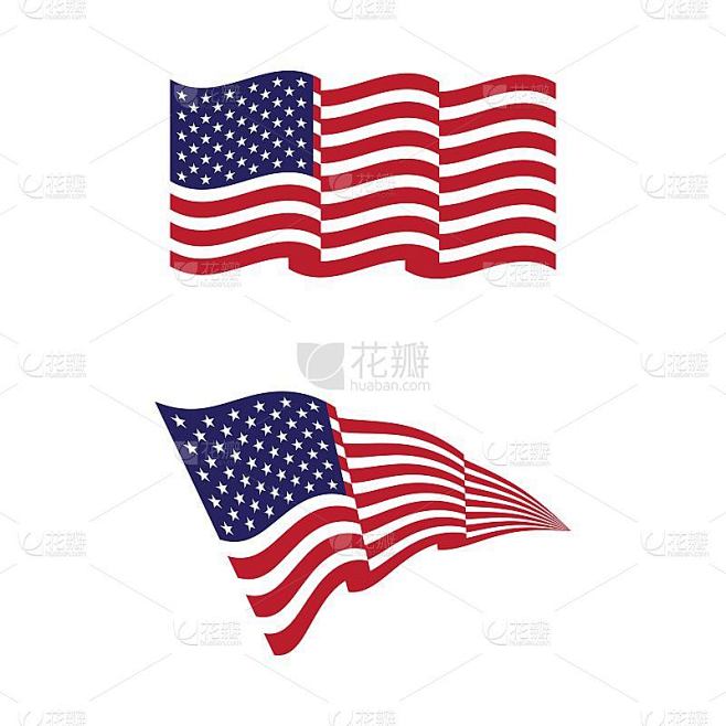 旗帜美国矢量图标插图