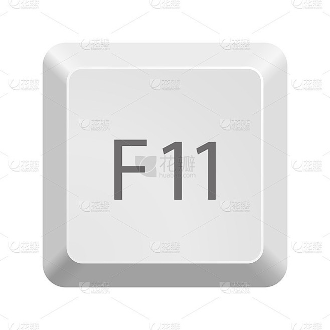 带有F11符号的按钮。图标矢量图。