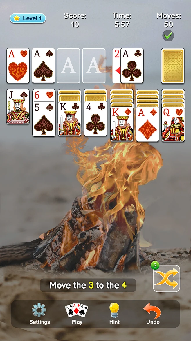 SOLITAIRE BY MIDHARD GAMES FIRE COLLECTION-花瓣网