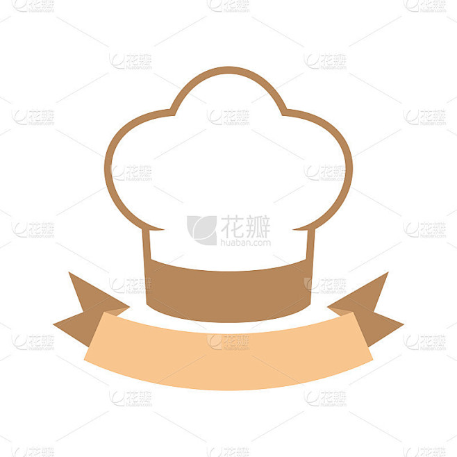 插图矢量图形的厨师帽子标志