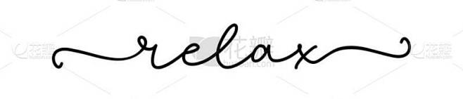 RELAX 。字体排版海报，矢量设计横幅.