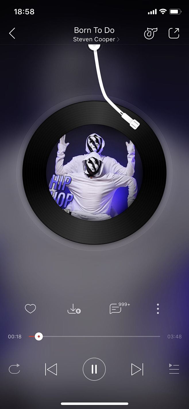 ipone x 音乐界面截图