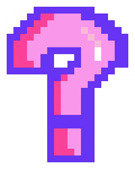 Pixelated Question Mark -花瓣网