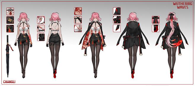 长离服装同人图 链接：https://danbooru.donmai.us/posts/8018368?q=reference_sheet