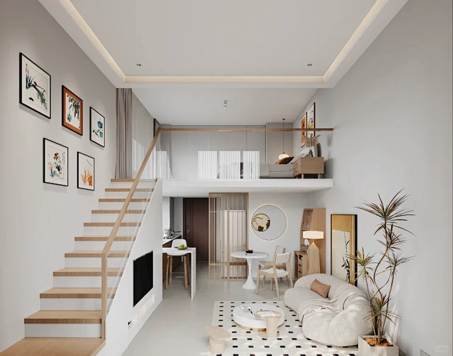 Loft公寓的天花板，这样装修真的YYDS！-花瓣网