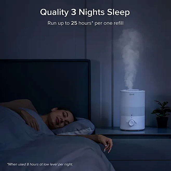Amazon.com: LEVOIT Humidifiers for Bedroom Large Room, 3L Cool Mist Top ...