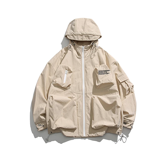 外33-SEAL BEAR-两色立体大口袋连帽冲锋衣-JK69-P130-网商园-专业网店货源批发分销平台-花瓣网