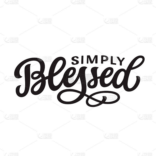 Simply blessed. Hand lettering