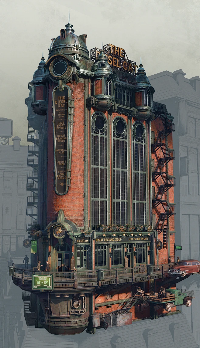 The Diesel Cat Pub - Part 1.-花瓣网