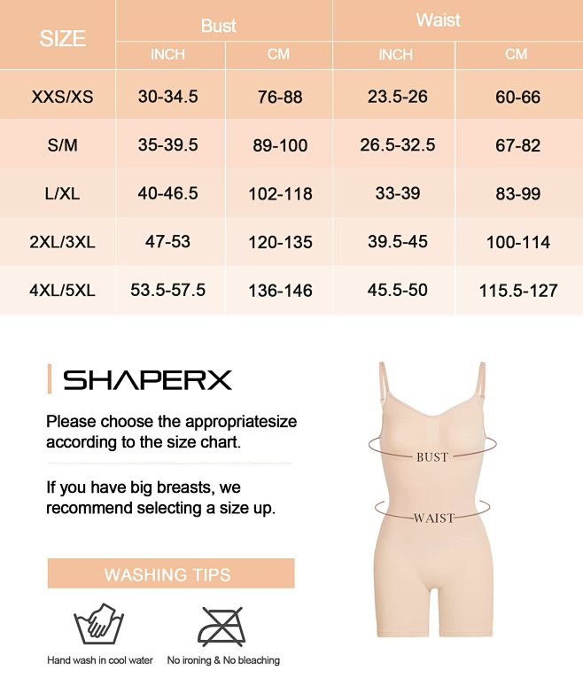 SHAPERX Women's Shapewear Bodysuit Tummy Control Body Shaper Seamless ...
