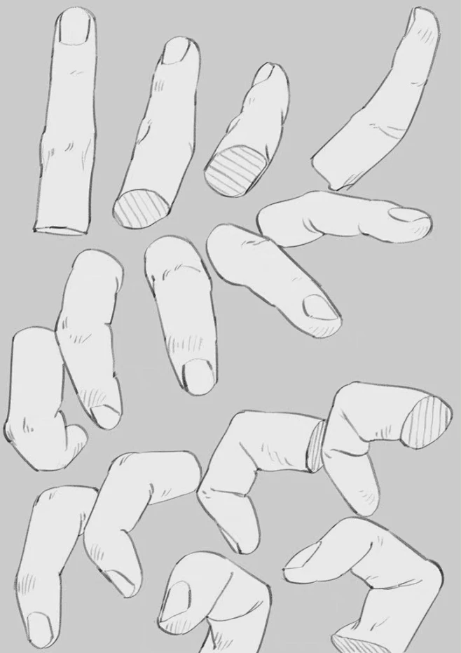 人体素材/人体参考/手部参考 手部草图绘制 twi：simodasketch 花瓣关注原画人，推荐更多精选素材，绘画更有灵感-花瓣网