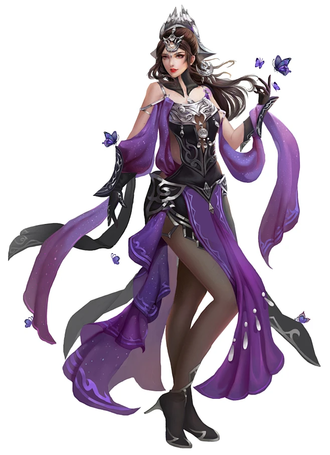 中国风女性角色原画中国风写实角色原画来自cgbook.cn (445)-花瓣网