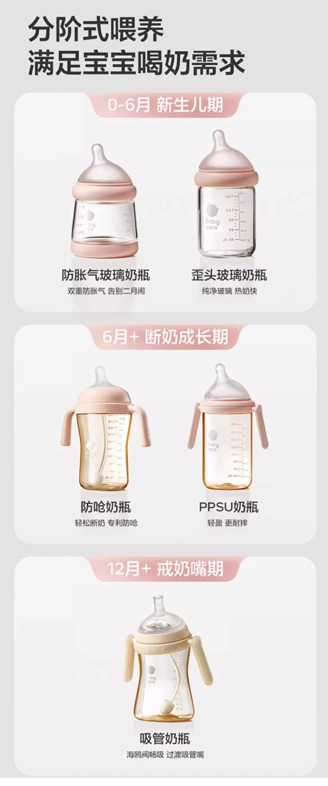 babycare防胀气玻璃奶瓶PPSU套装新生婴儿礼盒宝宝专用水杯奶嘴-tmall.com天猫-花瓣网