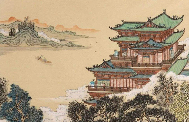 滕王阁国画_百度图片搜索