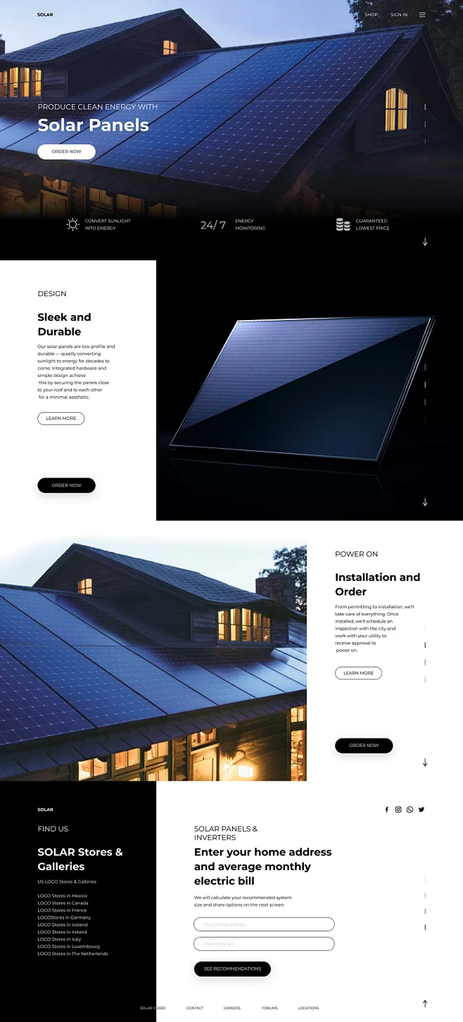 solar Solar Panels UI-花瓣网