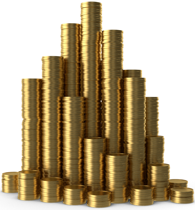 Stacks of Gold Coins