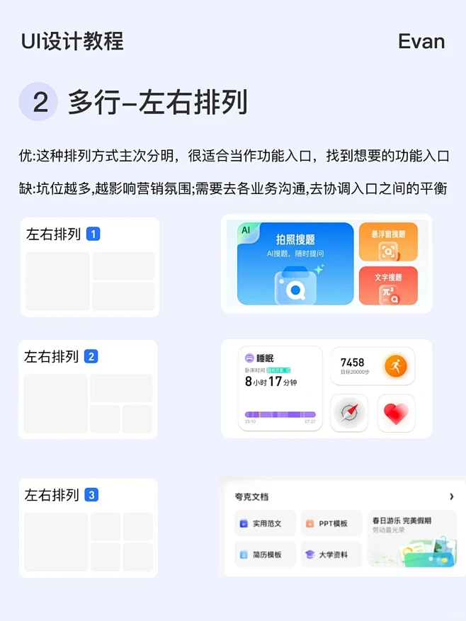 设计干货 _ 一篇带你掌握4种瓷片区布局_3_Evan -UI设计师_来自小红书网页版-花瓣网