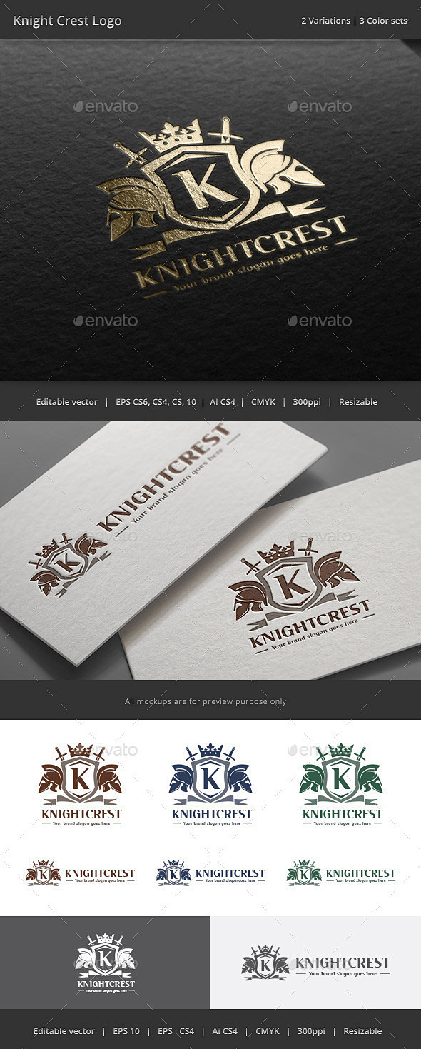 骑士徽章标志——波峰标志模板Knight Crest Logo - Crests Logo Templates军队、品牌、商业、经典,征服 ...