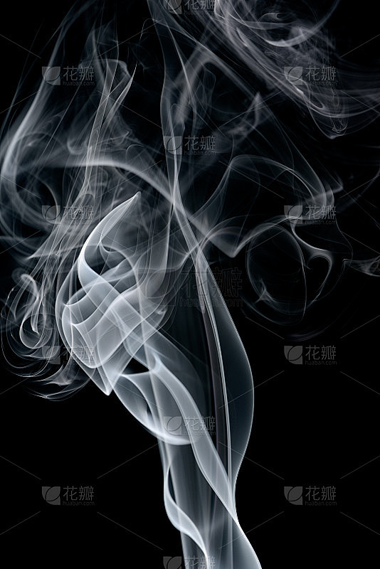 抽象的黑烟白烟