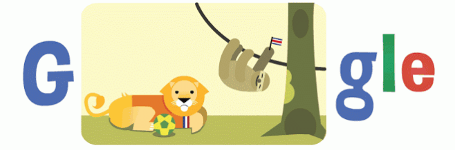 google doodle 2014 巴西世界杯 7月6日 荷兰vs哥斯达黎加-花瓣网