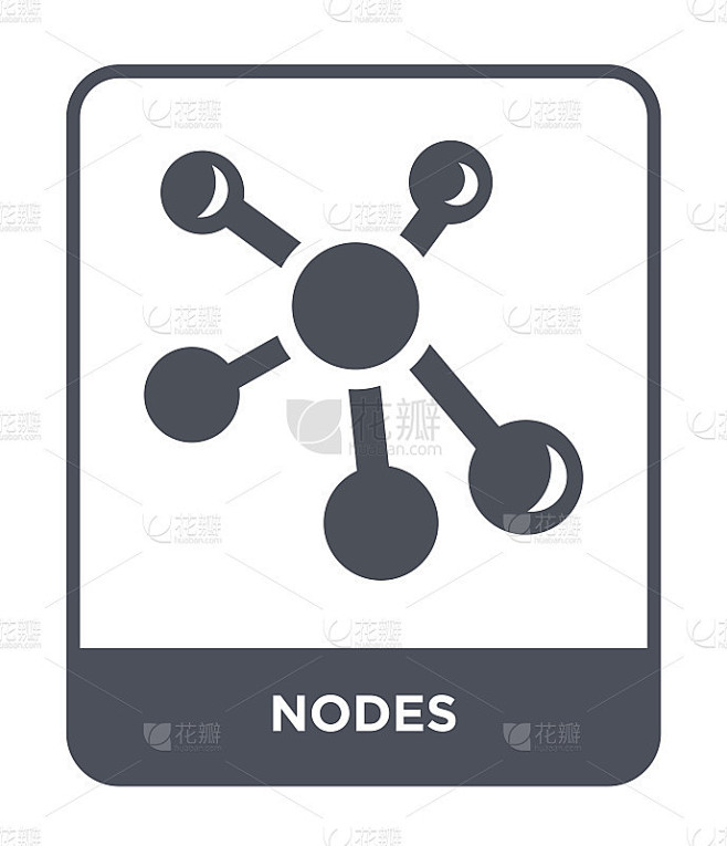 nodes icon vector on white background, nodes trend