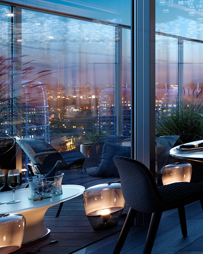 NIVY Restaurant : Digital visualizations of High-Rise (29th floor ...