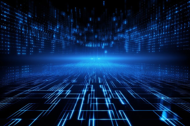 设图横版动感抽象流数据流科技风背景图