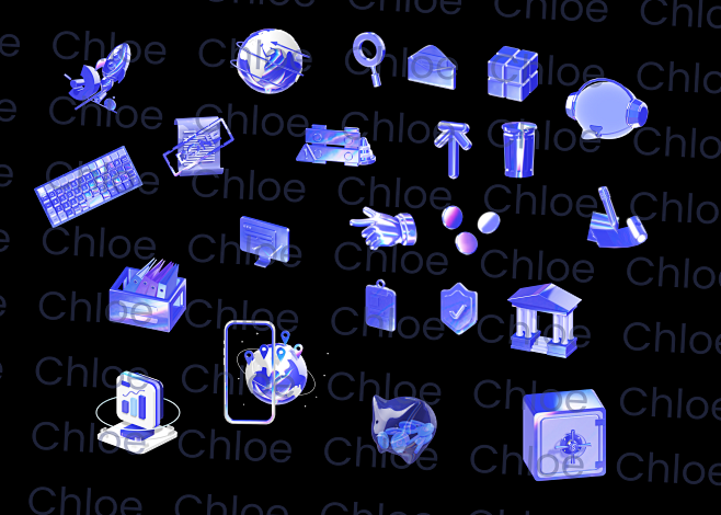 一堆3Dicon，需要源文件的点点关注