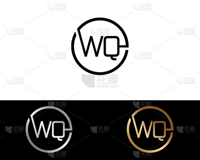 WQ圆形状字母设计