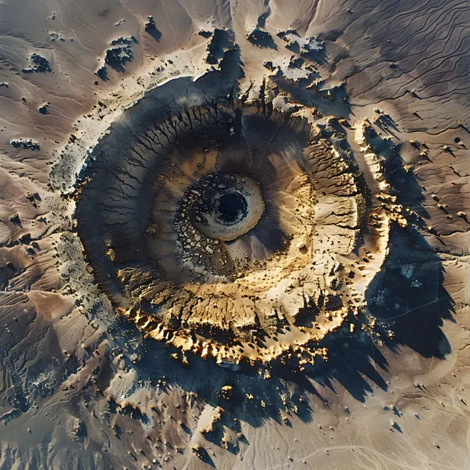 This may contain: an aerial view of the earth's terrain and its ...