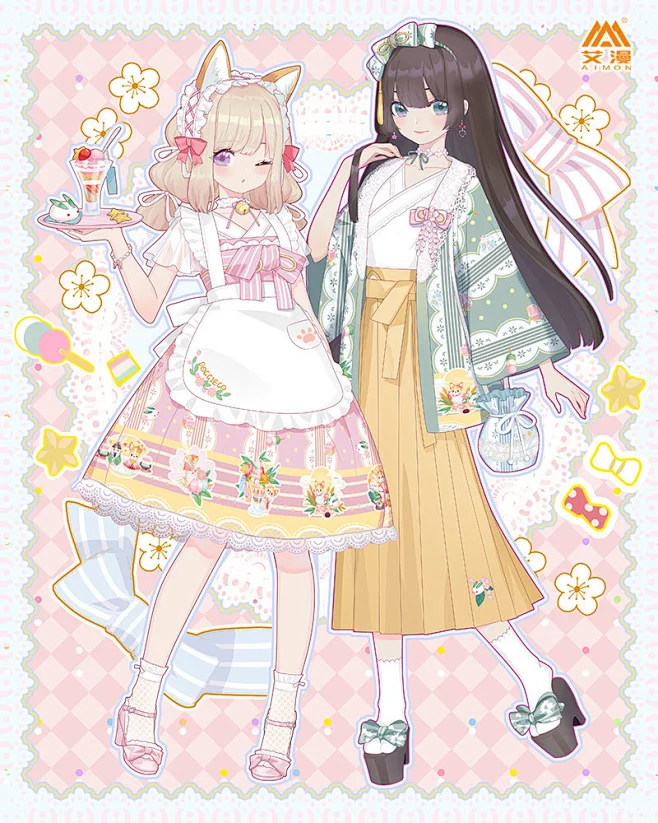 #少女 aimon小柯菊 - 口布诺的插画 - pixiv : lolita服装制版中-花瓣网