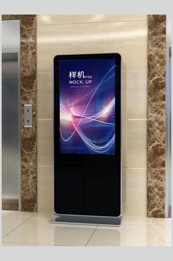 时尚商务电梯边广告液晶屏样机