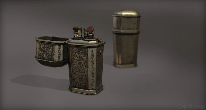 1800's Cased Syringe Set, Raquel Garcia : Low poly personal project of ...
