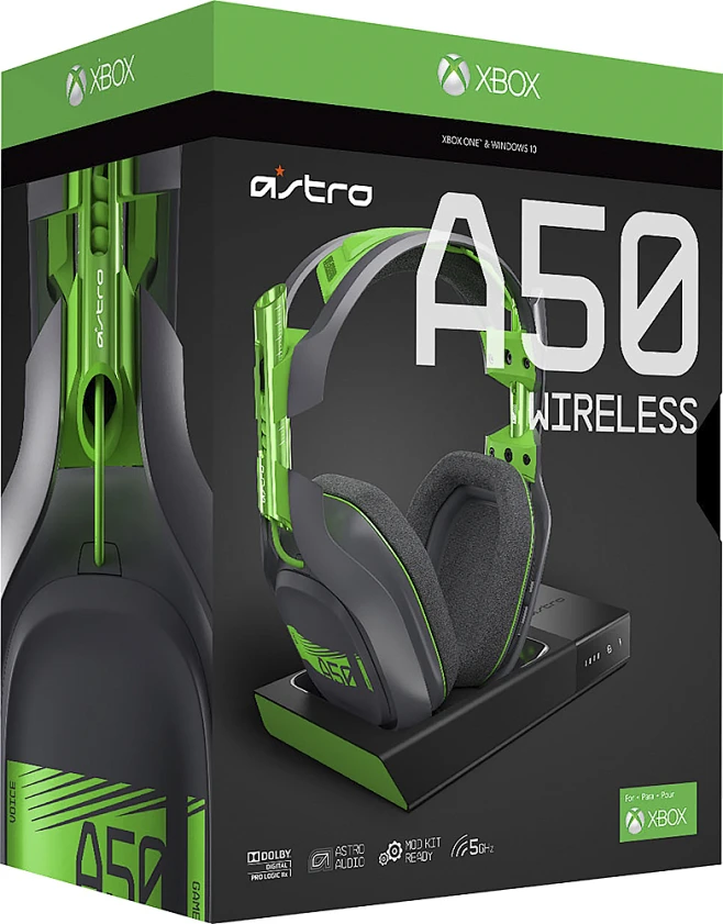 Astro Gaming - A50 Wireless Dolby 7.1 Surround Sound Gaming Headset for ...