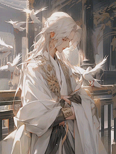 手绘-古风男-花瓣网|陪你做生活的设计师 | AI绘画 | 古风 | 中国风