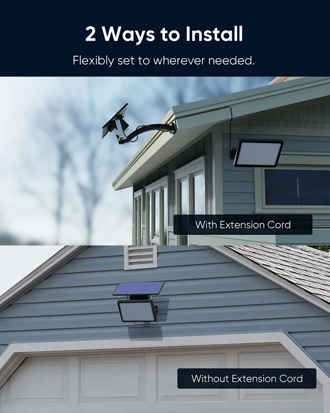 1000 Lumens 48 LED Solar Lights Outdoor Bright JACKYLED Solar Dusk to Dawn Light with 5500mAh ...