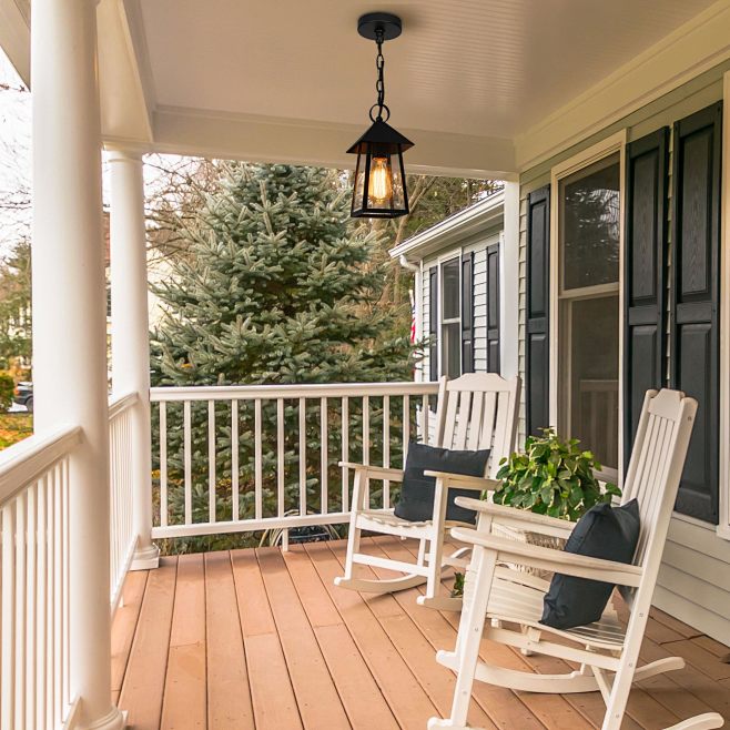 classy leaves Outdoor Pendant Lights for Porch, Farmhouse Exterior ...