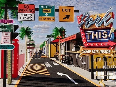 现代集装箱商业街 美陈-花瓣网