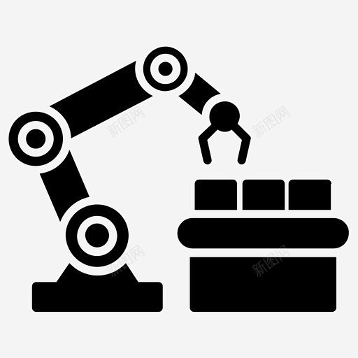 机器人生产先进机械工业设备图标 生产 icon 标识 标志 UI图标 设计图片 免费下载 页面网页 平面电商 创意素材-花瓣网