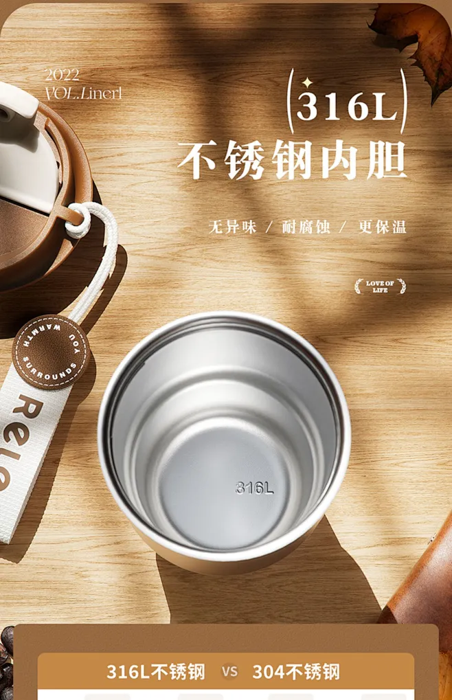 新款高颜值保温杯女士316L不锈钢高档咖啡杯大容量水杯子随行便携-tmall.com天猫-花瓣网